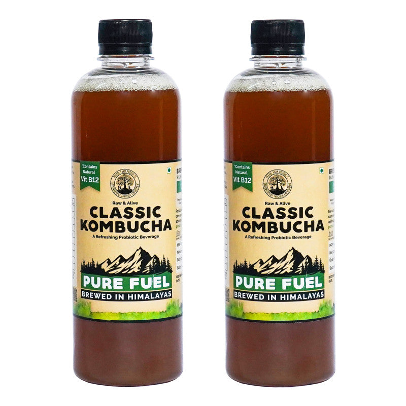 Handcrafted Kombucha (Pack of 2 x 500ml), Low-Calorie, All Natural, Co ...
