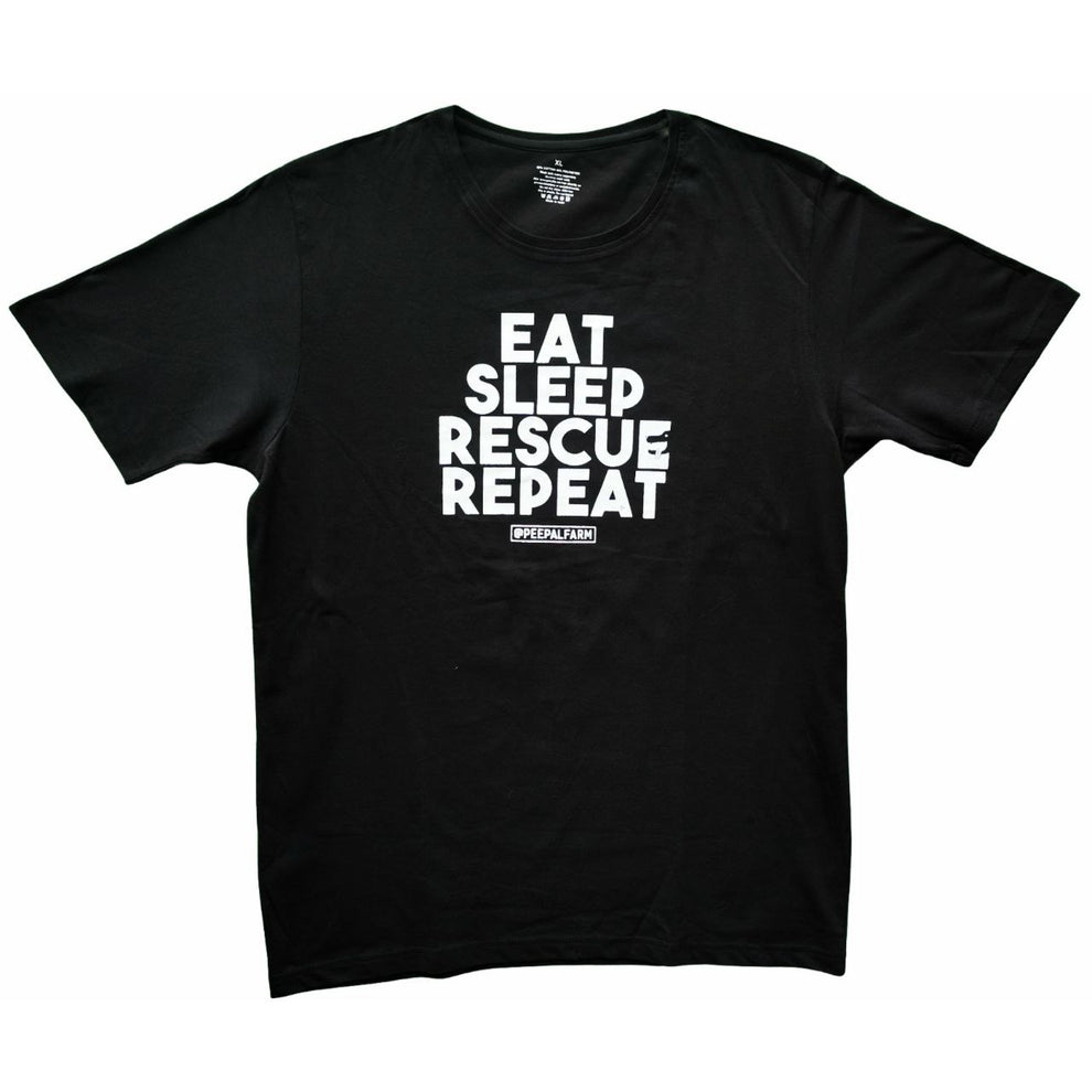 Eat Sleep Rescue Repeat T-shirt – PEEPAL FARM PRODUCTS